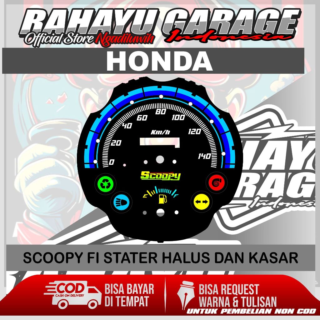 Jual PANEL SPEEDOMETER CUSTOM HONDA SCOOPY FI | Shopee Indonesia