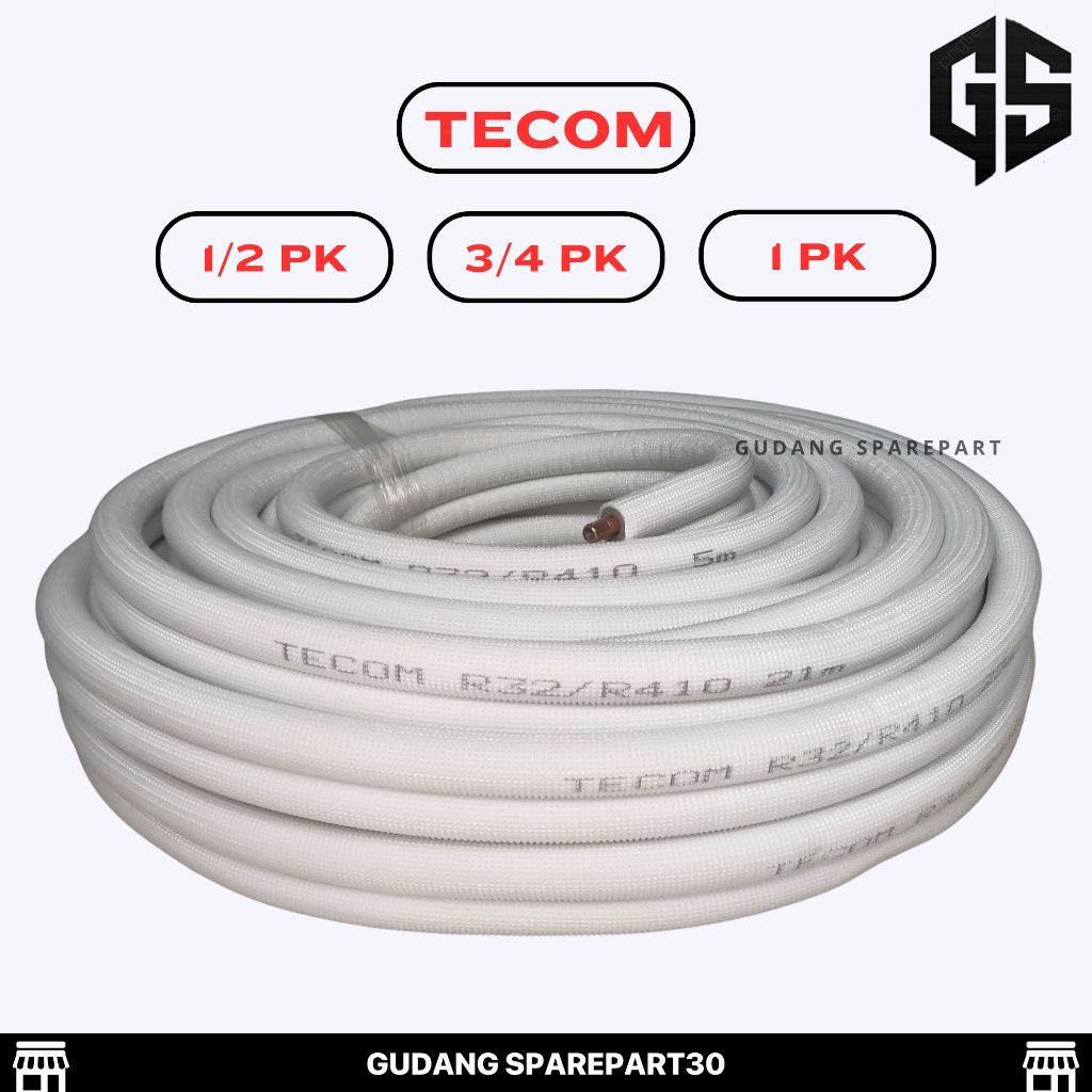 Jual Selang / Pipa AC Tecom 1/2PK 1PK Per Meter Semua Merk AC | Shopee Indonesia