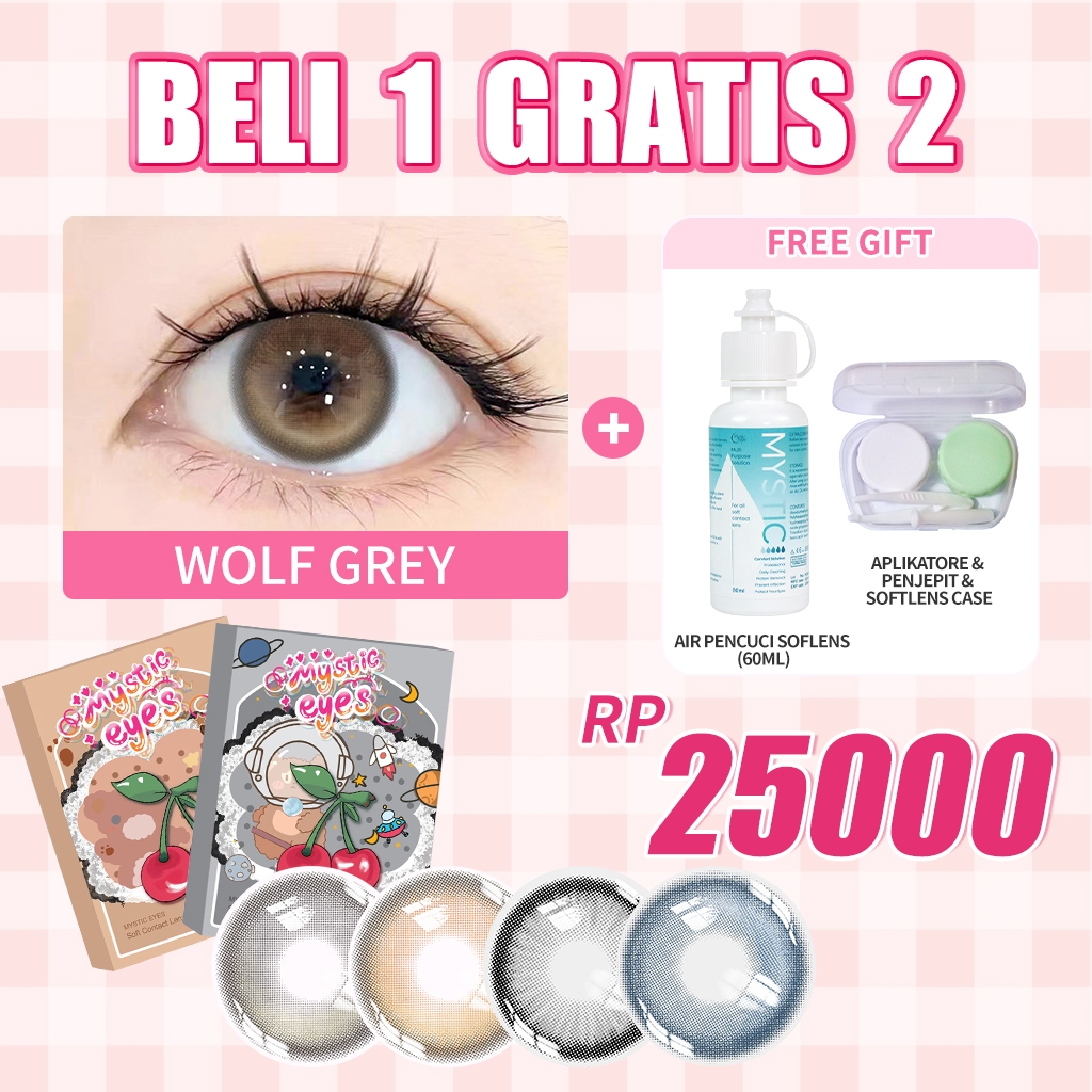 Jual [Beli 1 Gratis 2] Mysticeys Softlens Mata Lensa Kontak NATURAL ...