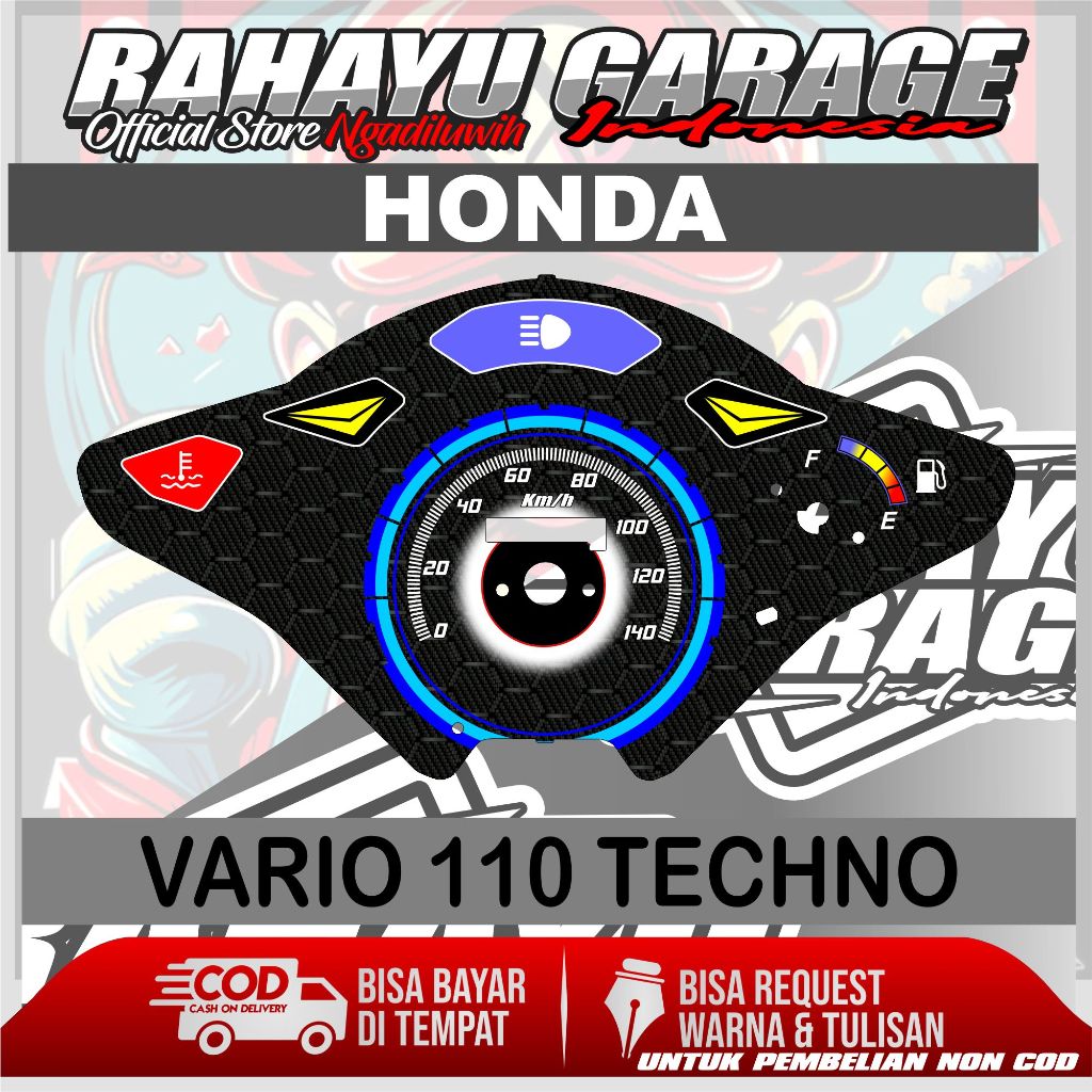 Jual PANEL SPEEDOMETER CUSTOM VARIO 110 TECHNO | Shopee Indonesia