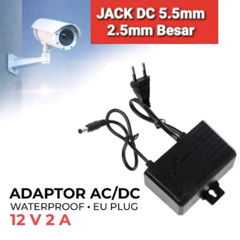 Jual Adaptor ac Camera Cctv DC 5V-2A/12v 2a Bisa pake macam-macam Ip ...