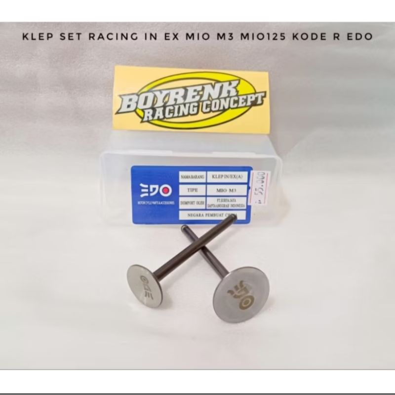 Jual VALVE SET IN EX / KLEP SET RACING MIO 125 MIO M3 EDO-BOYRENK | Shopee Indonesia