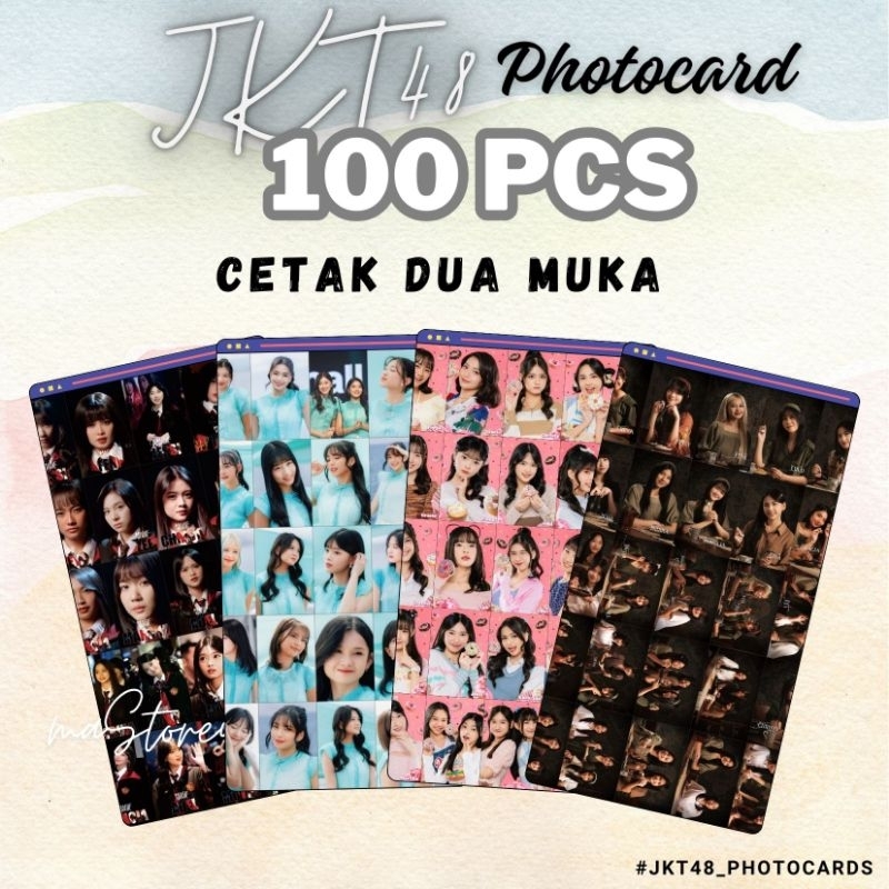 Jual [100 PCS] 2 SISI PHOTOCARD JKT48 (SAYONARA CRAWL/THINK DONUT/SEASON OF WARMTH/MAGIC HOUR ...