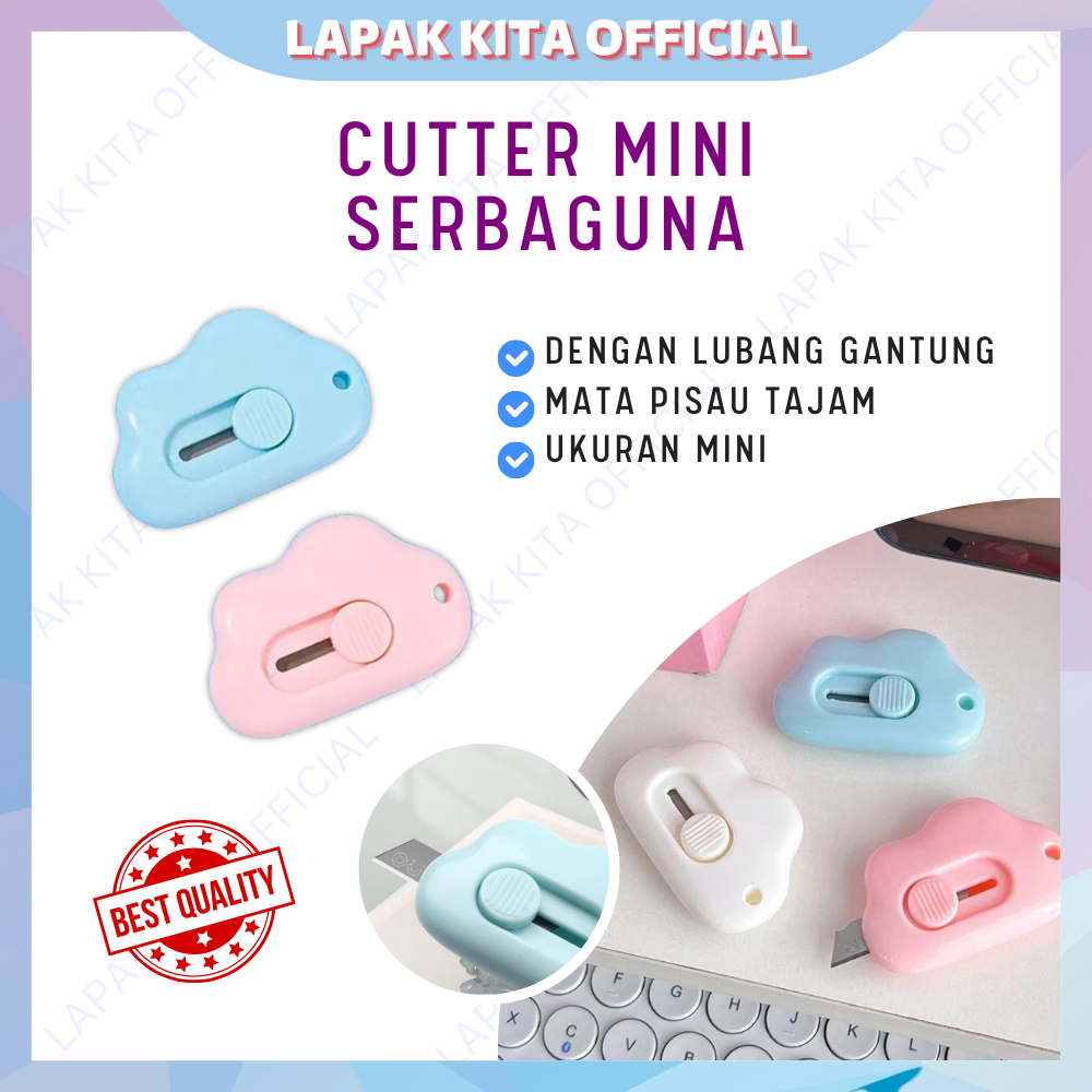 Jual Cutter pisau pemotong paket mini cutter karatker tajam mini ...