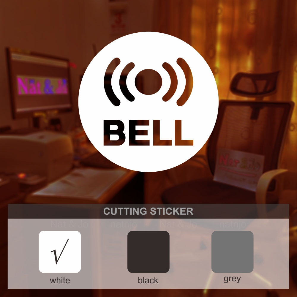 Jual Stiker Bell Pintu Bulat Rumah Kantor Cafe Tekan Bel Pintu Door ...