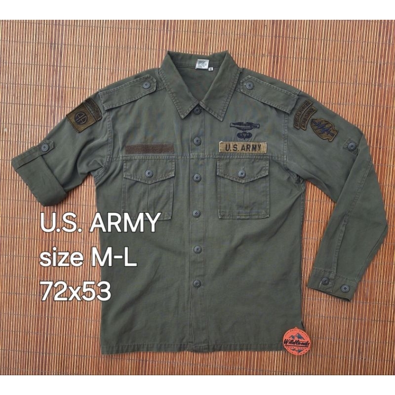 Jual Baju Kemeja US ARMY Lapangan Military Outdoor Casual | Shopee ...