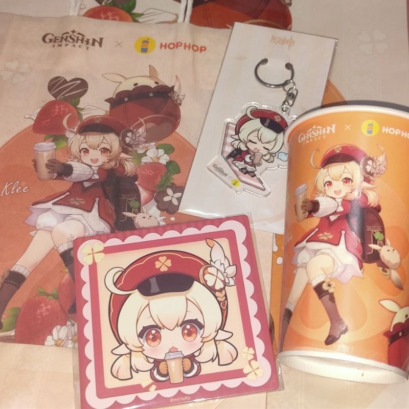 Jual Hop Hop x Genshin. Impact Merchandise Klee Jean Keychain Cup Gelas ...