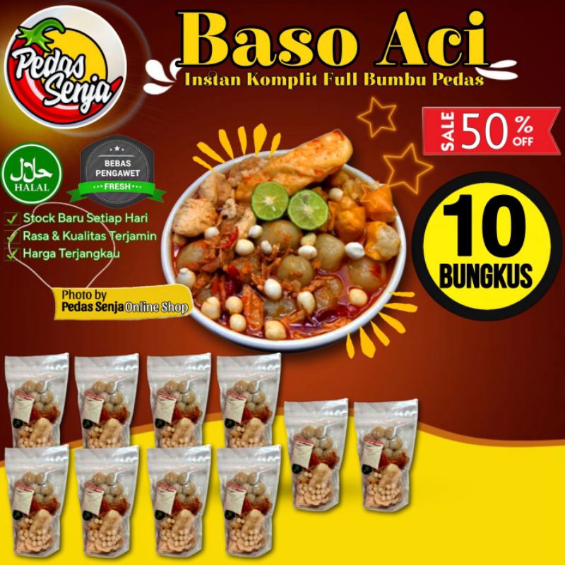 Jual Paket Usaha Baso Aci Instan Pedas Komplit Full Bumbu isi 10 ...