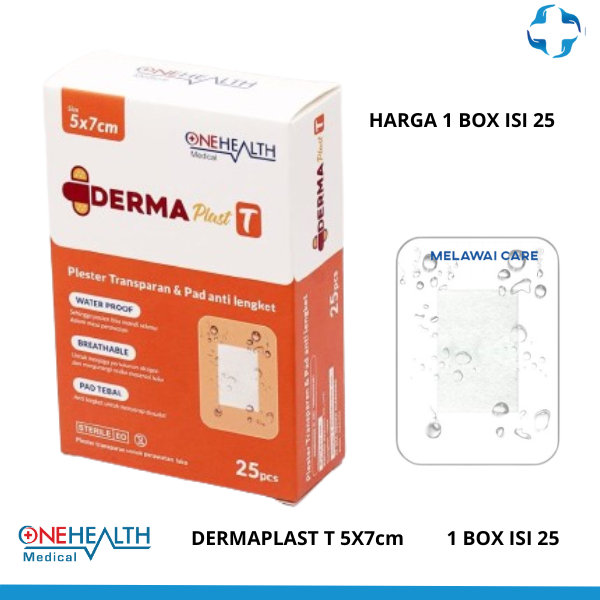 Jual Dermplast T 5x7cm Plester Penutup Luka Anti Air Luka Operasi 1 Box ...