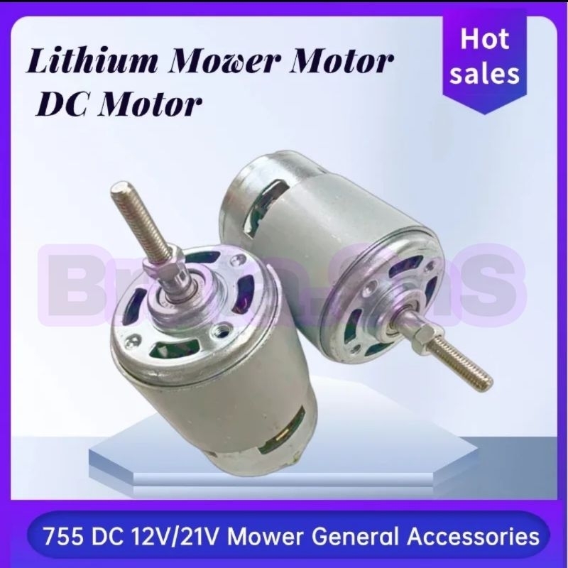 Jual Dinamo DC Motor RS-755 12V dan 21V Mesin Potong Rumput Lawn Mower ...