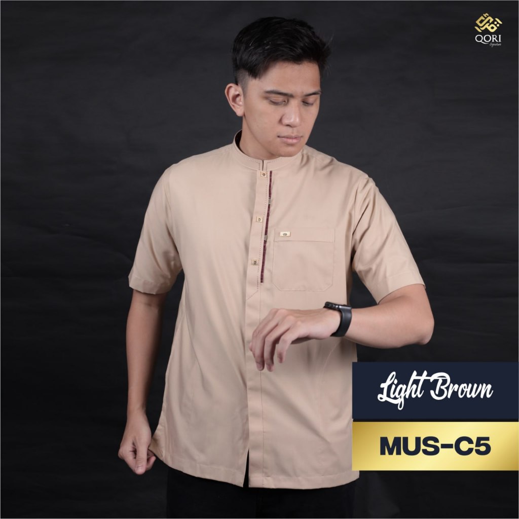 Jual Qori Apparel Signature Abu Musa Al Asyari Baju Koko Lengan Pendek ...