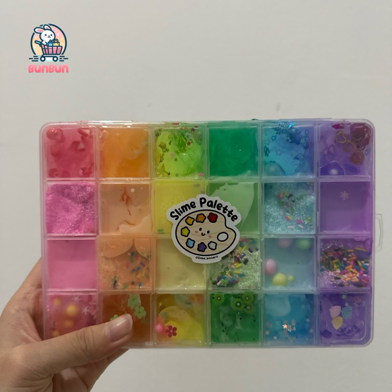 Jual slime palette by slime bintaro 24 pcs | Shopee Indonesia