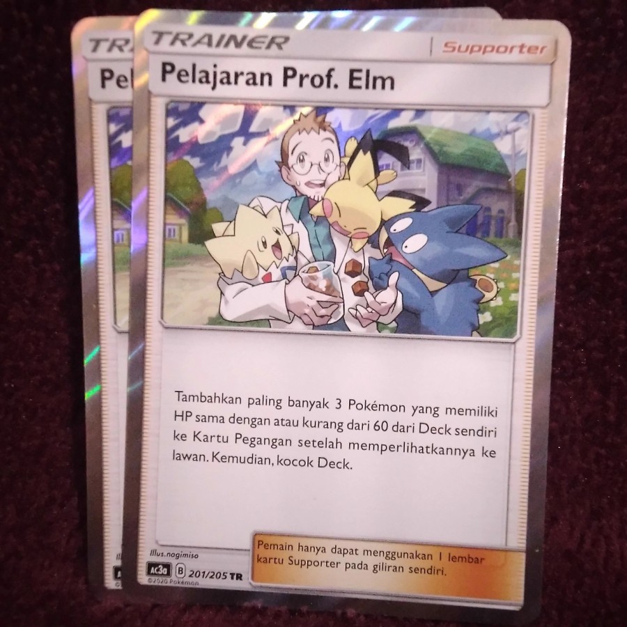 Jual Pelajaran Prof. Elm ac3a 201/205 TR - Pokemon TCG Indonesia foil ...