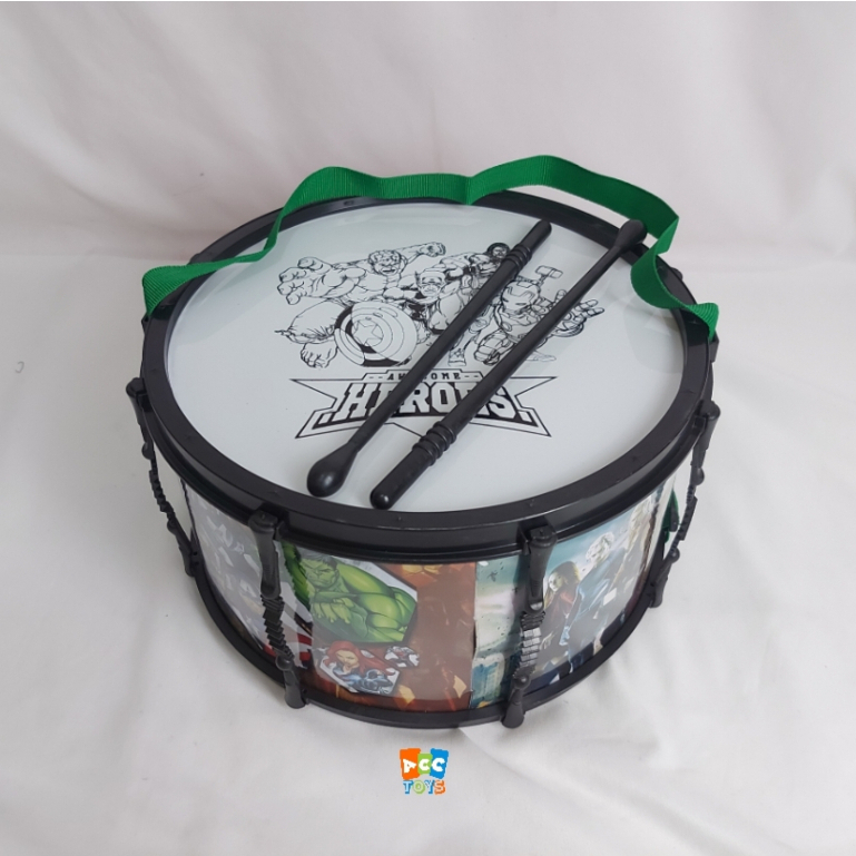 Jual Mainan Anak Drum Dengan 2 Stick + Tali Edukasi Alat Musik Diameter ...
