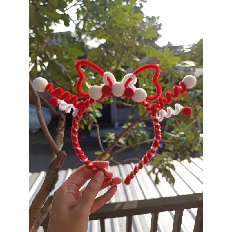 Jual Bando Merah Putih kawat bulu | Shopee Indonesia