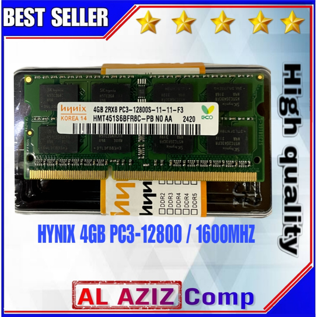 Jual RAM LAPTOP HYNIX 4GB DDR3 PC3-12800S / 1600Mhz SODIMM 1,5v | Shopee Indonesia