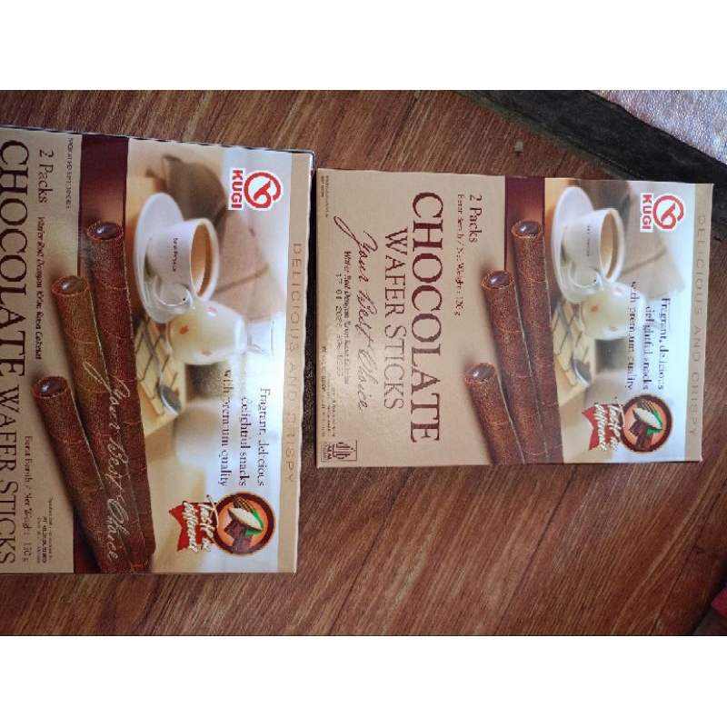 Jual kugi chocolate wafer stick 120gram/wafer roll/wafer stick/kugi ...