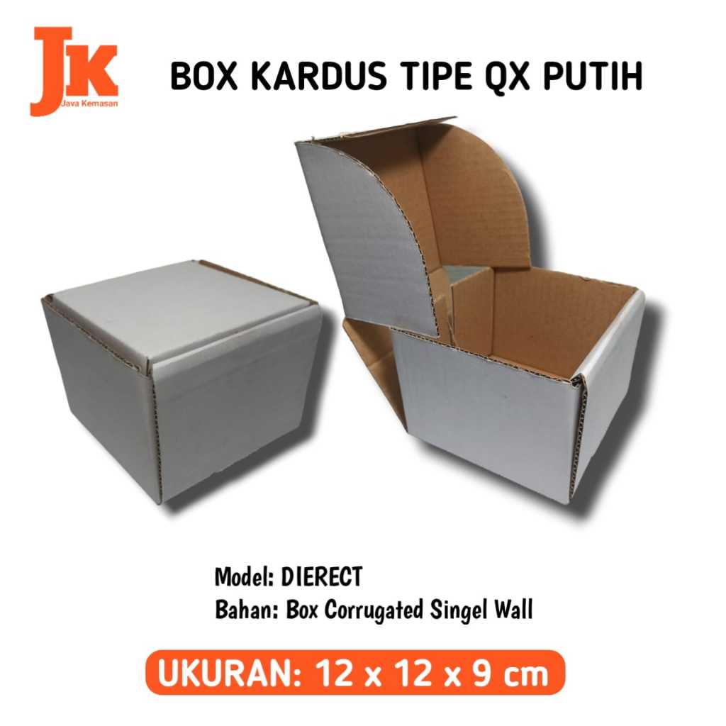 Jual KARDUS QX PUTIH KOTAK BOX KARTON CORRUGATED DIRECT PUTIH KECIL ...