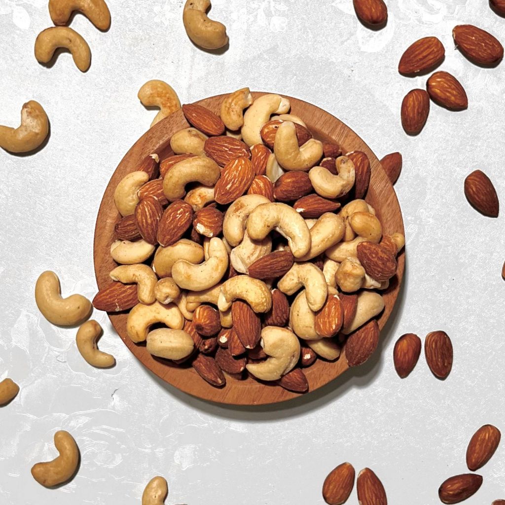 Jual ALMOND PANGGANG MIX MEDE JUMBO ORIGINAL PLAIN/TAWAR 1KG | Shopee ...