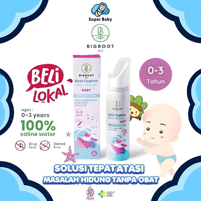 Jual PEMBERSIH PENCUCI HIDUNG BAYI BIGROOT NOSE HYGIENE ULTRA GENTLE ...
