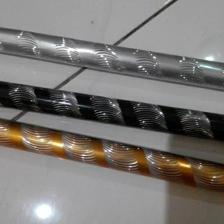 Jual Rel Tiang Batang Besi Gorden 200cm Kosongan Rel Pipa Bulat Saja ...