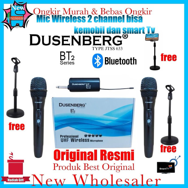 Jual Mic wireless Dusenberg Series Bt2 Bluetooth Smart tv Charging Langsung original resmi ...