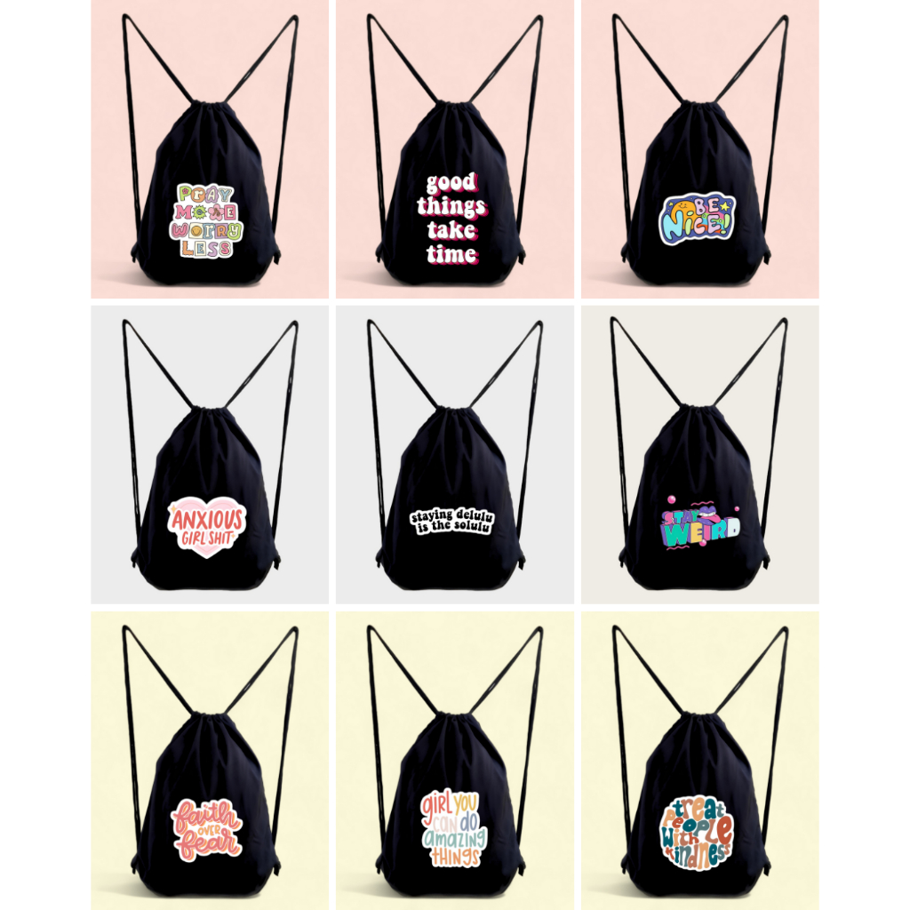 Jual (Part 2 Stringbag Drill) LIMITED EDITION TAS RANSEL SERUT SABLON bag drawstring string bag ...