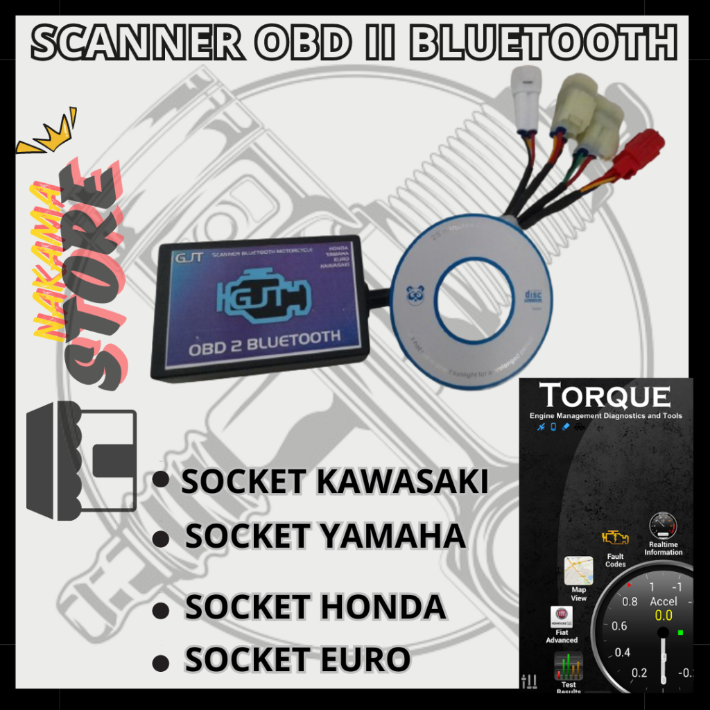 Jual Scanner Motor Injeksi OBD 2 EURO 5 Versi Android dan Laptop ...