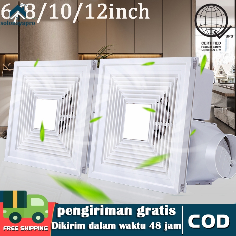 Jual Ducting Exhaust Fan Plafon 12 Inch kipas angin blower atap 10 inch ...