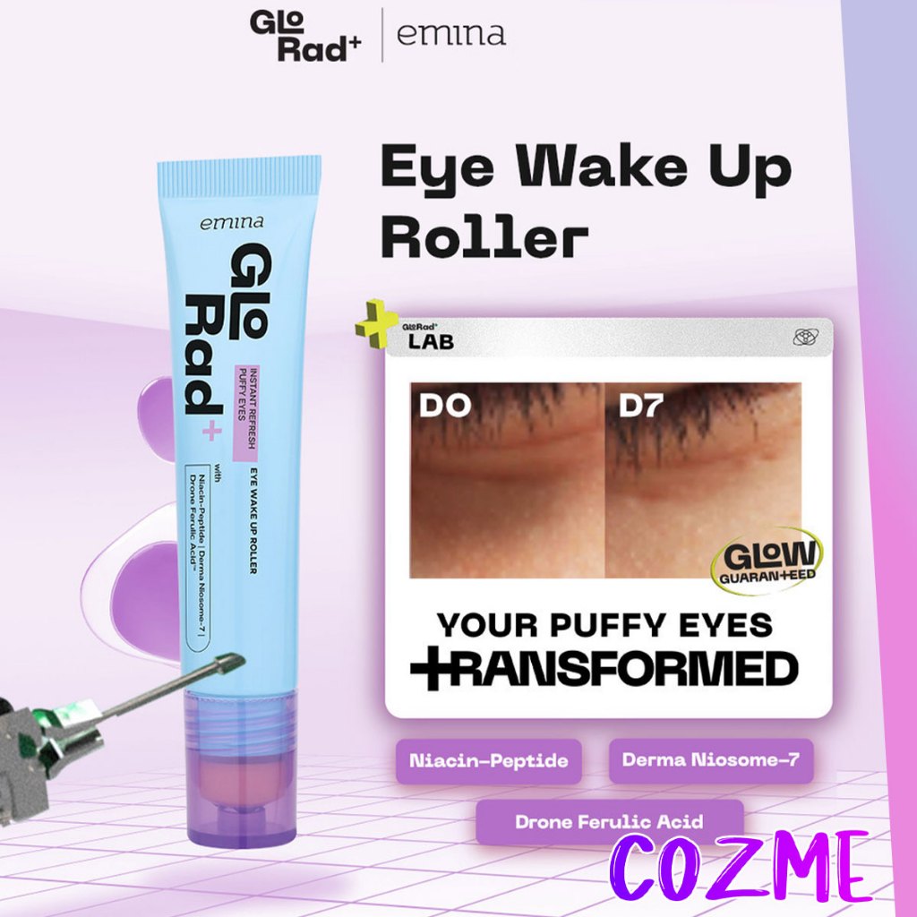 Jual EMINA Glorad+ Instant Refresh Puffy Eyes Eye Wake Up Roller 15mL ...