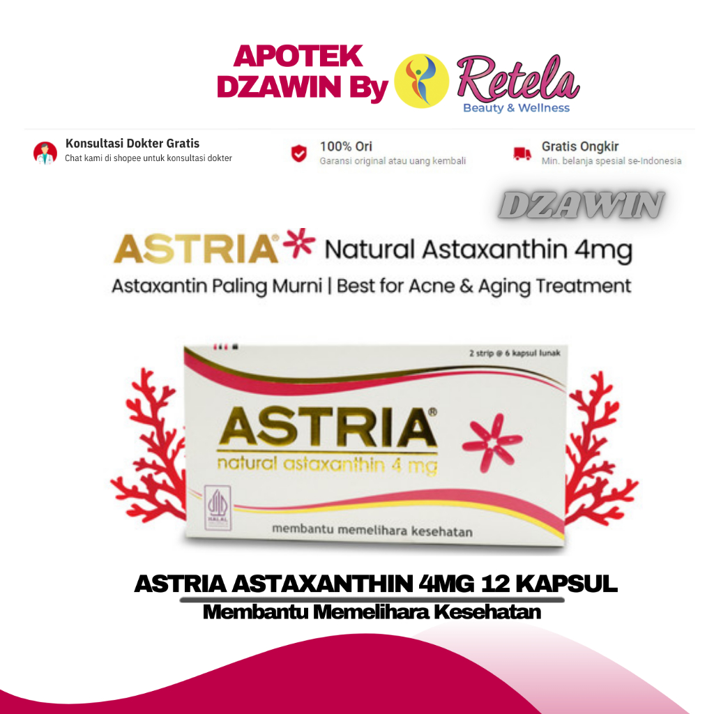 Jual ASTRIA ASTAXANTHIN 4MG | Shopee Indonesia