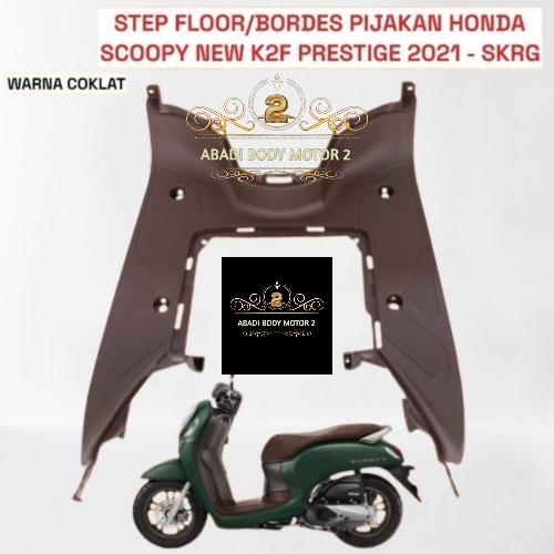 Jual ABS - step floor bordes pijakan kaki scoopy new K2F 2021 hitam coklat dan tutup aki ...