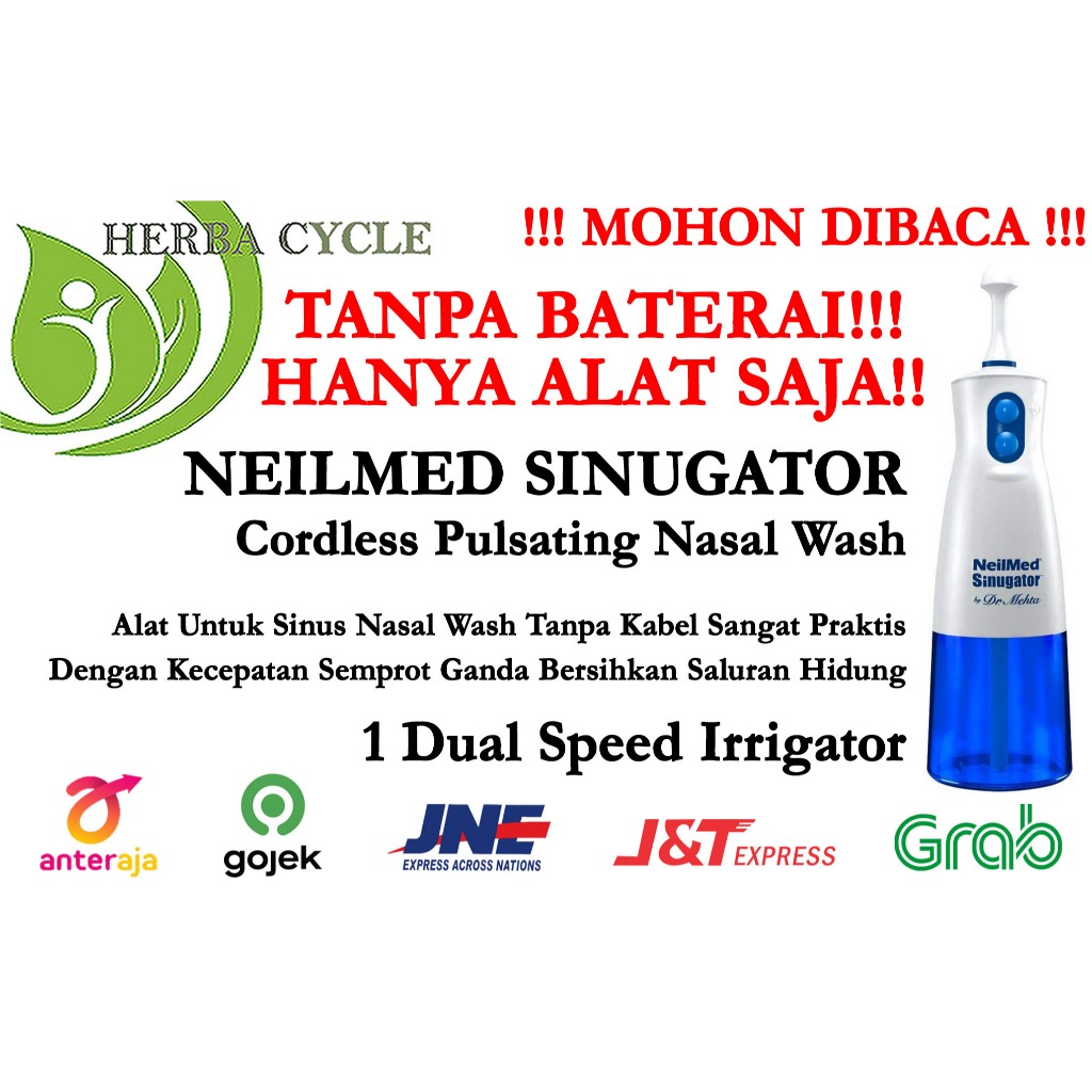 Jual NeilMed Sinugator Cordless Nasal wash 1 Dual Speed Irrigator ORI ...