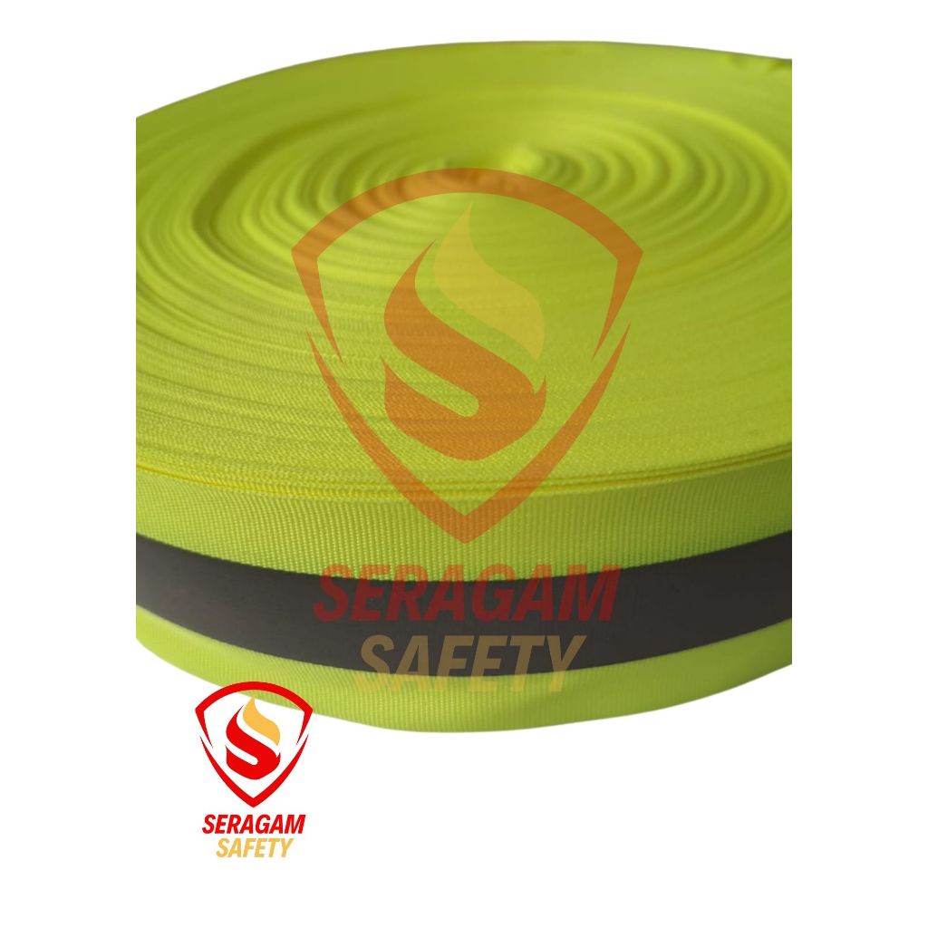 Jual Webbing Pita Skotlet YELLOW LIME 1 Strip Ukuran 5 cm per 50 Meter ...