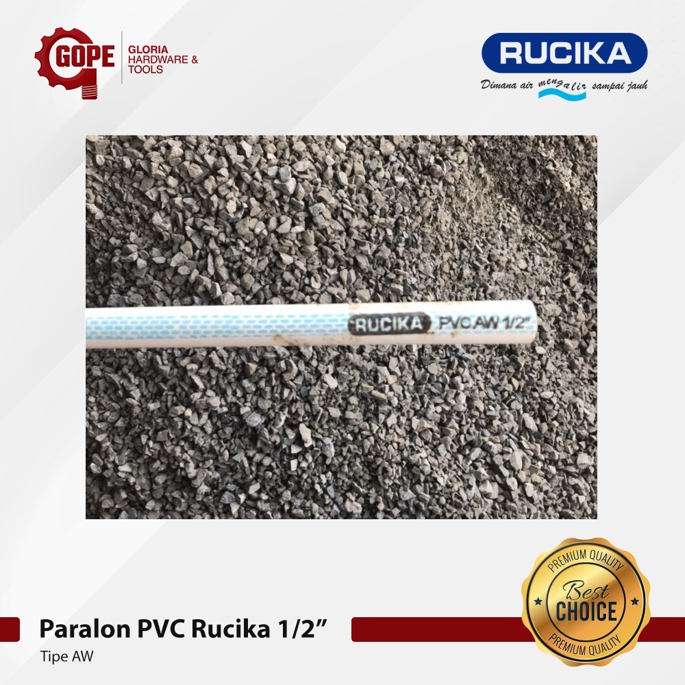 Jual (Meteran) Pipa Paralon Pvc Rucika Ukuran 1/2" | Shopee Indonesia