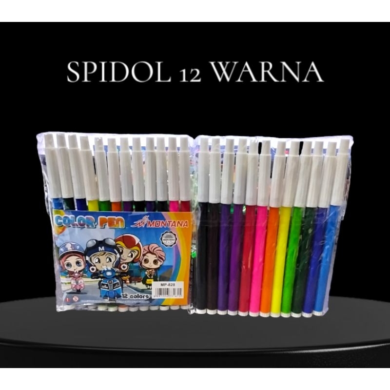 Jual Spidol 12 Warna Kecil HARGA PER PACK | Shopee Indonesia