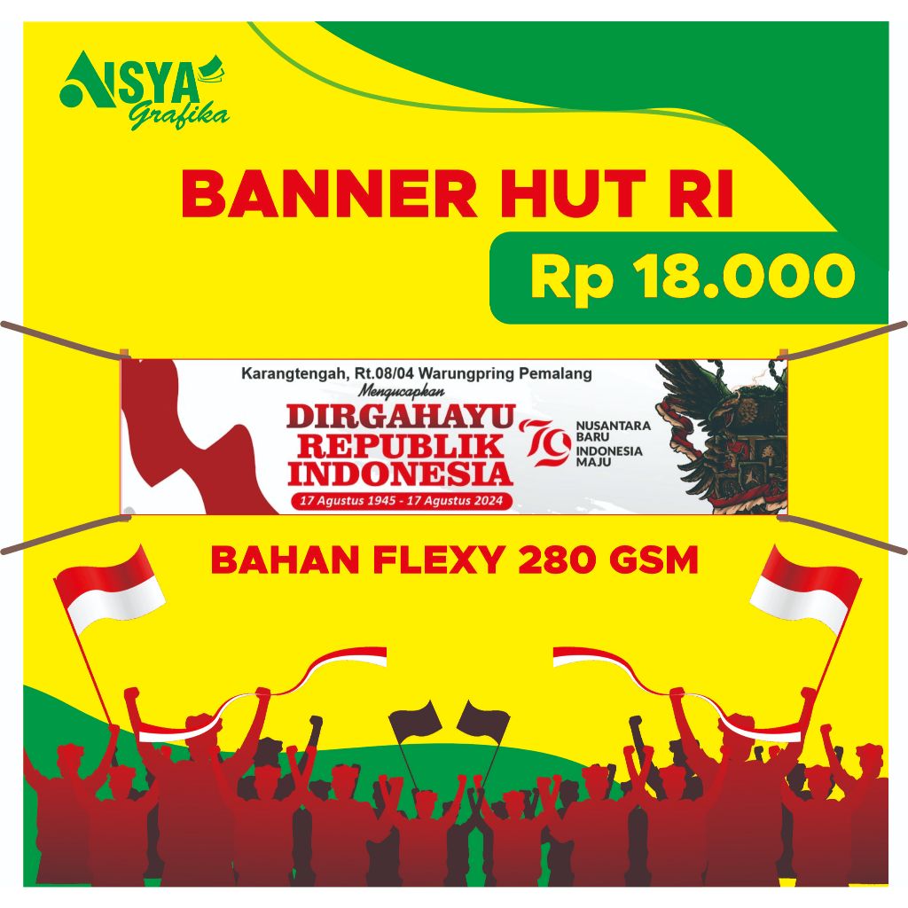 Jual Banner 17 Agustus / MMT / spanduk / backdrop custom hut ri 79 ...