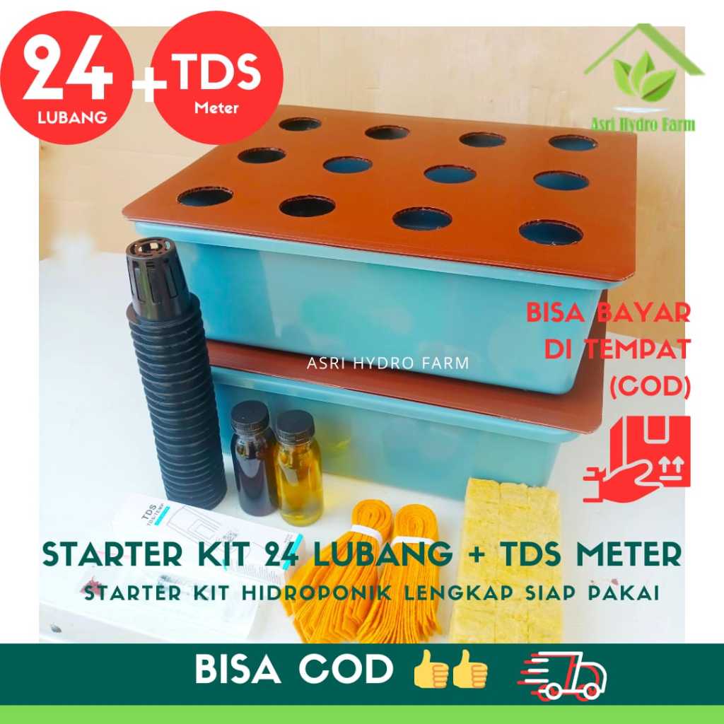 Jual LENGKAP TDS METER 2 PAKET STARTER KIT HIDROPONIK KIT 12 LUBANG ...