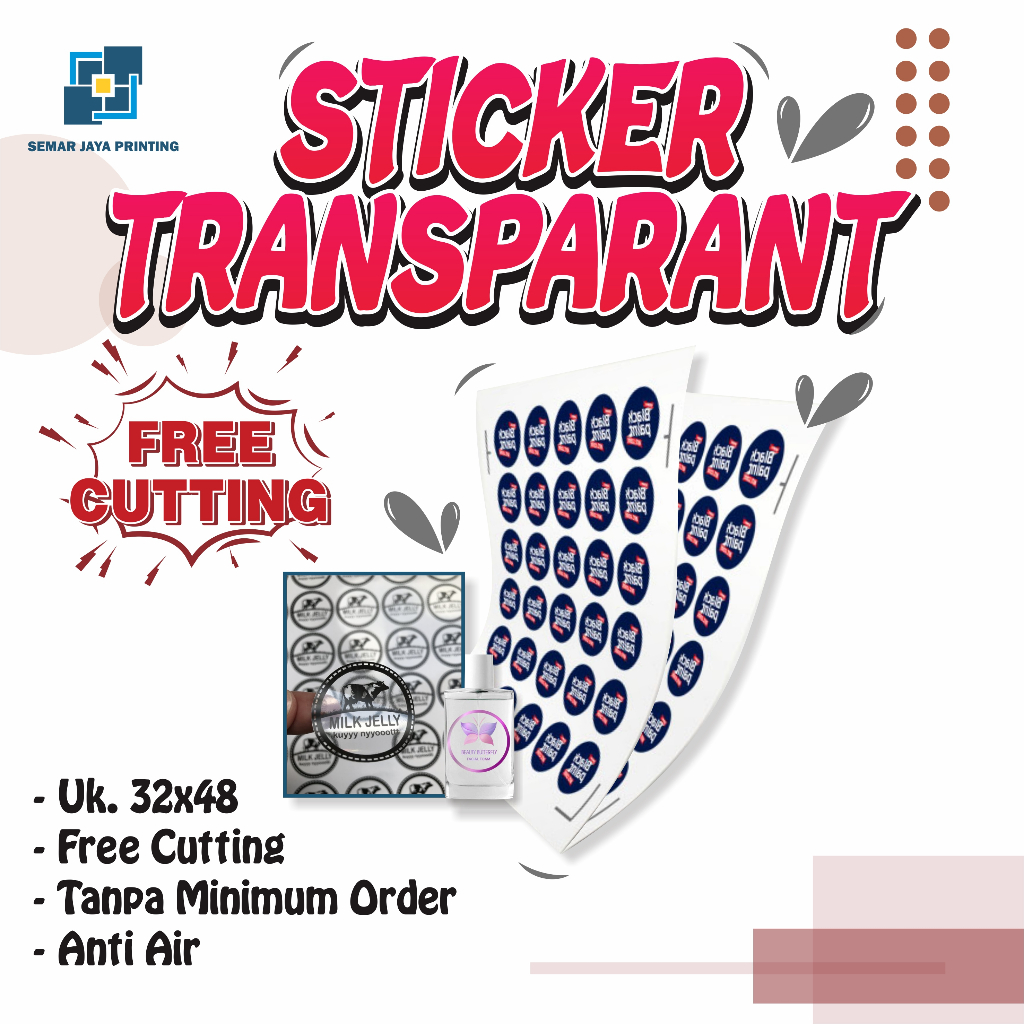 Jual STICKER TRANSPARANT FREE CUTTING | Shopee Indonesia