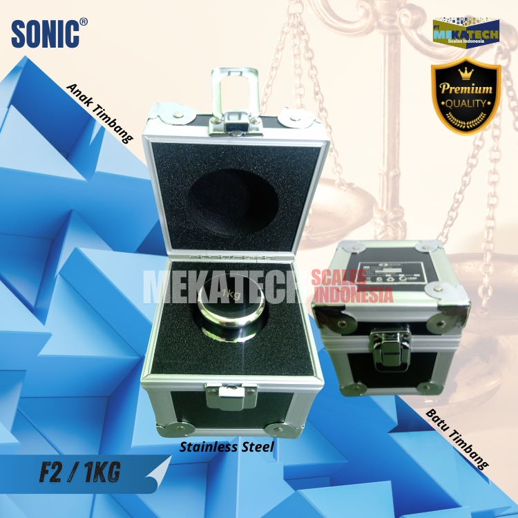 Jual Anak Timbang / Batu Timbang SONIC F2 Kap.1kg Stainless Steel ...