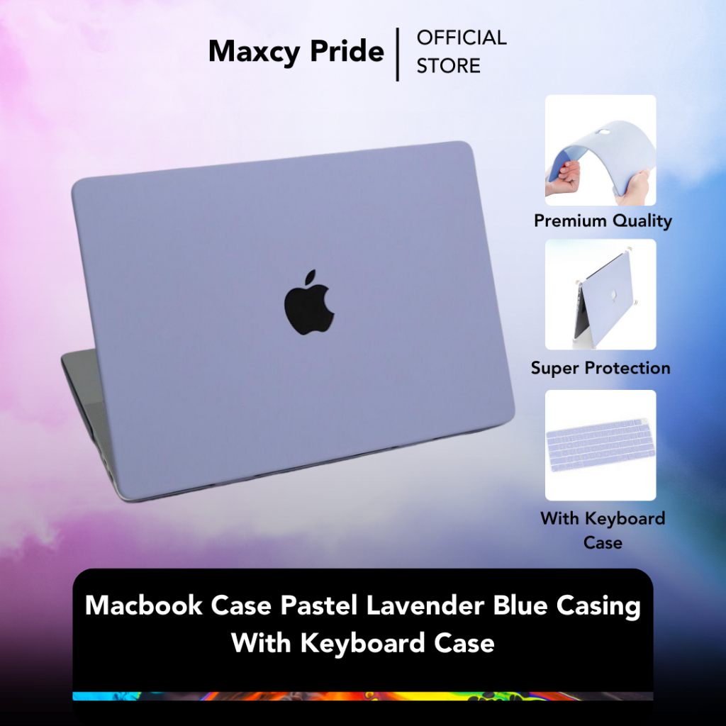 Jual Premium Macbook Case Pastel Lavender Blue Casing mac book With ...