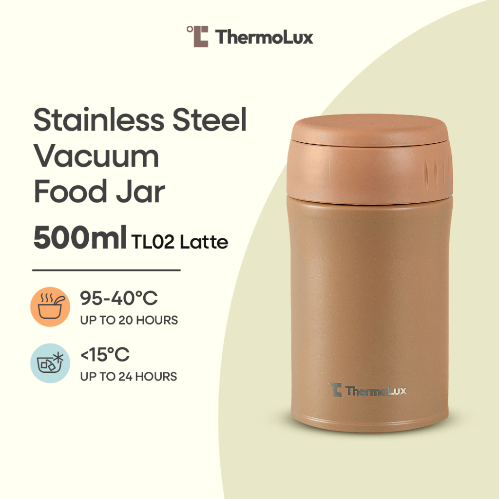 Jual Thermolux TL02L LATTE Stainless Steel Vacuum Food Jar 500ml ...