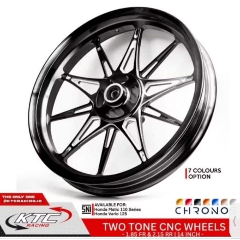 Jual VELG KTC RACING CHRONOS 185x14 & 215x14 VARIO 110 125 150 160 CBS BEAT SCOOPY SPACY GENIO ...