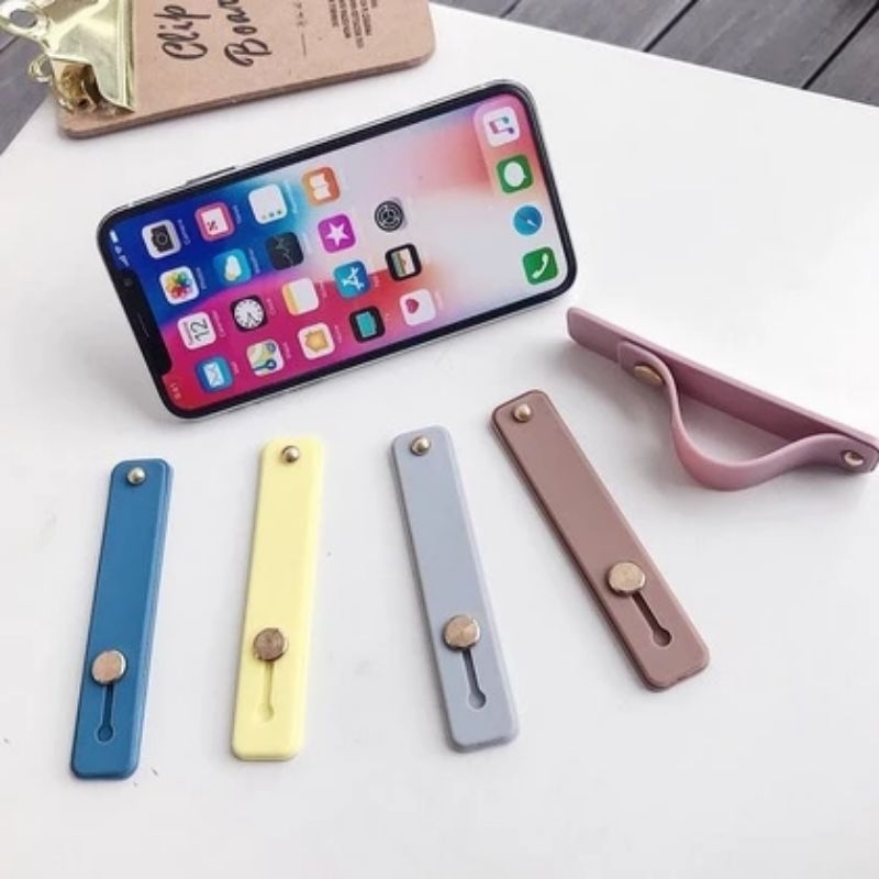 Jual Strap Bracket Silicone Phone Holder Stand Pop Socket / Finger Grip ...