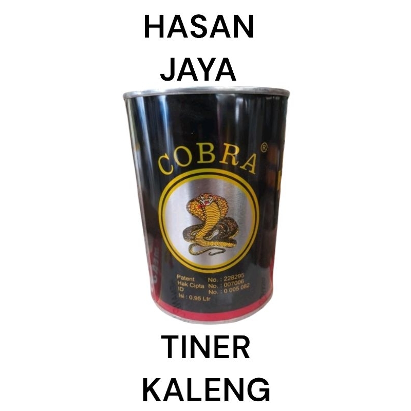Jual Tiner Kaleng Merek COBRA kaleng hitam 1L // pengencer cat duco ...