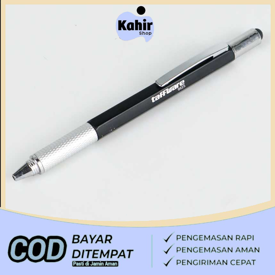 Jual Stylus Pena Multifungsi Pen 5 in 1 Stylus Penggaris Waterpass Obeng | Shopee Indonesia