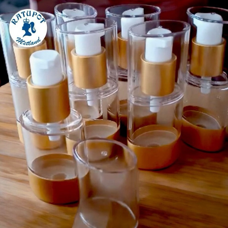 Jual Botol 20 ml airles acrilic elips gold | Shopee Indonesia
