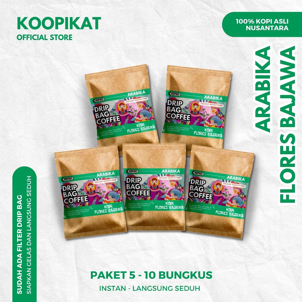 Jual Paket Kopi Dripbag Arabica FLORES BAJAWA Coffee Drip Bag Sachet ...