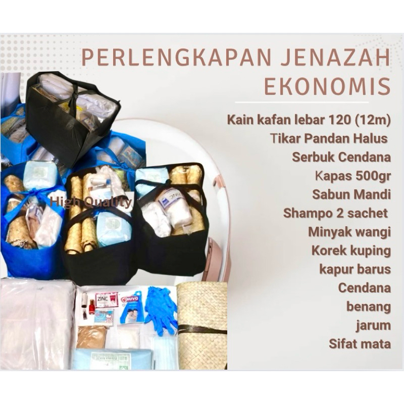Jual Kain kafan perlengkapan jenazah komplit kain kafan kualitas ...