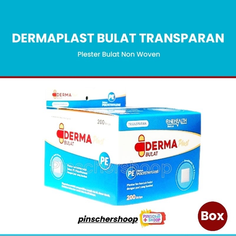 Jual Plesterin Bulat Transparan Dermaplast Plester Isi 200 Pcs / Box ...